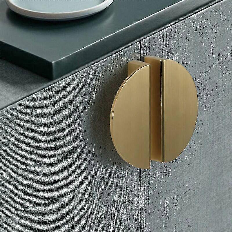 2 Pack Half Round Moon Shaped Drawer Handles Gold Brass Drawer Pulls ...