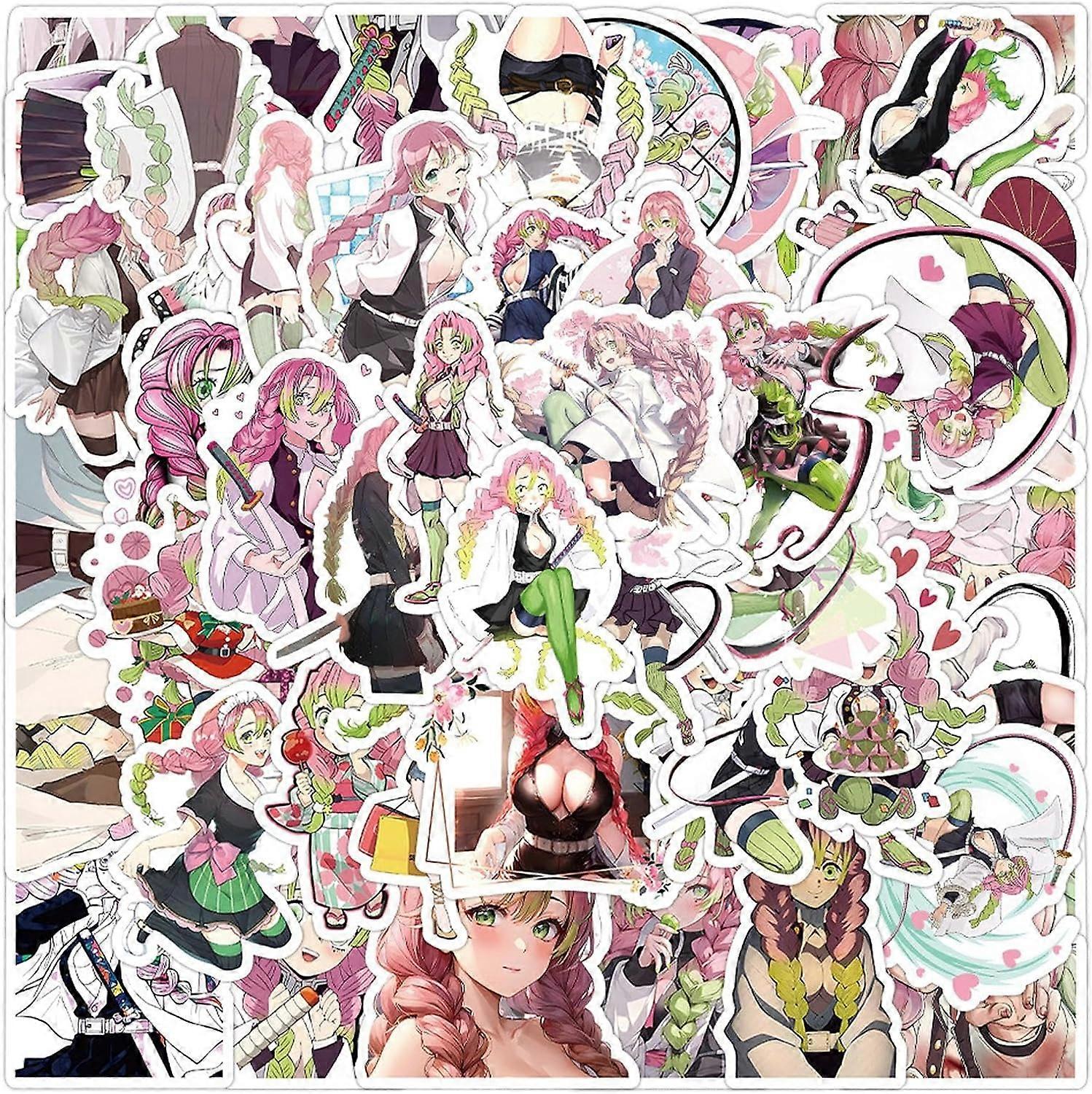 50pcs Kanroji Mitsuri Stickers Cool Anime Girl Stickers for Teens ...