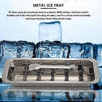 Lever-style Ice Tray, 2 In 1 Stainless Steel Ice Making Mold And Ice ...