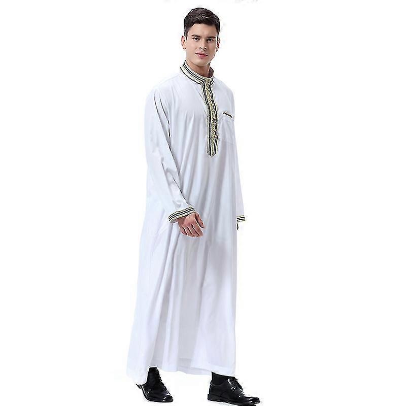 Muslim Mens Islamic Saudi Long Robe Thobe Kaftan Clothes Mens | Fruugo UK