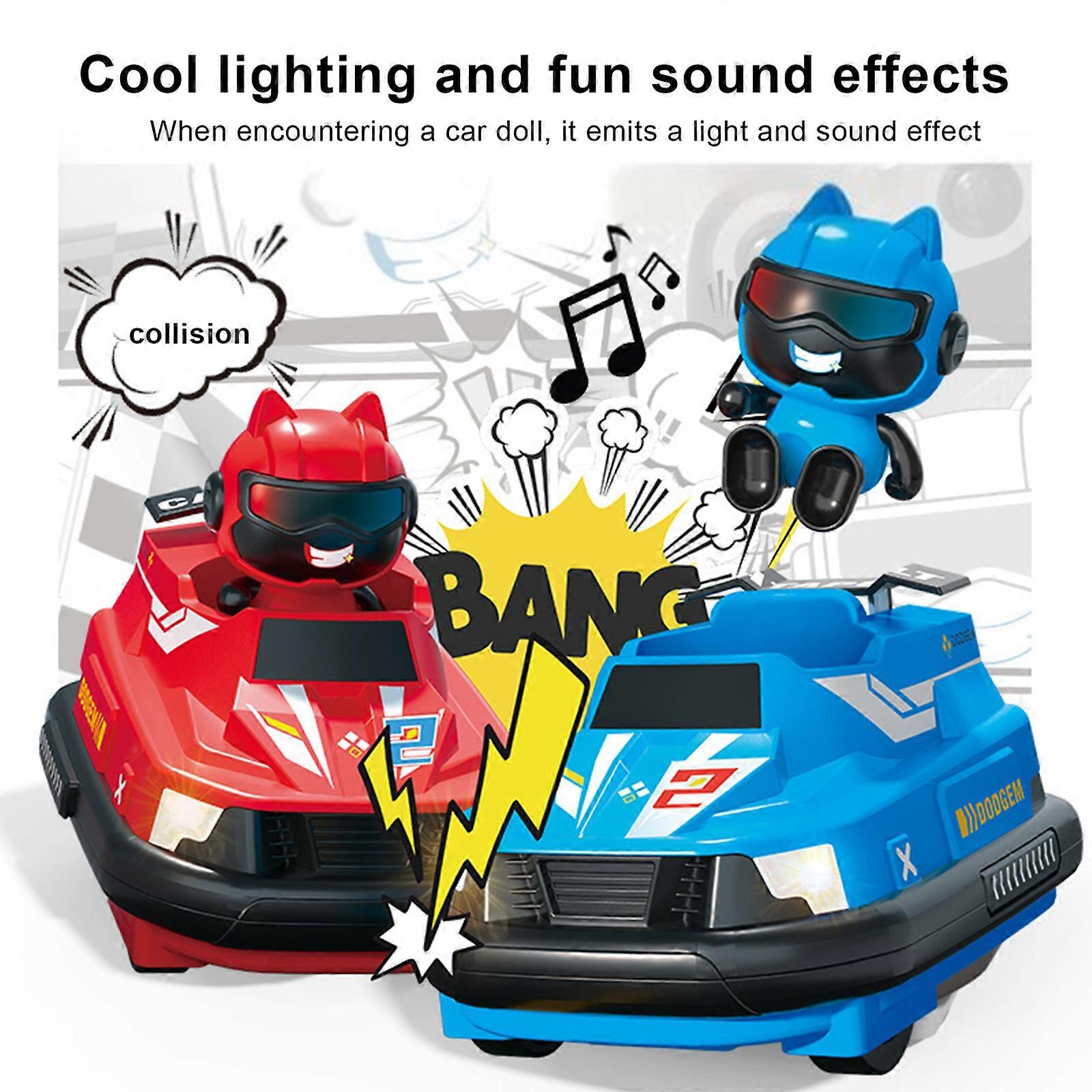 2PCS Remote Control Cars Toys for Toddlers,RC Bumper Cars with Light ...