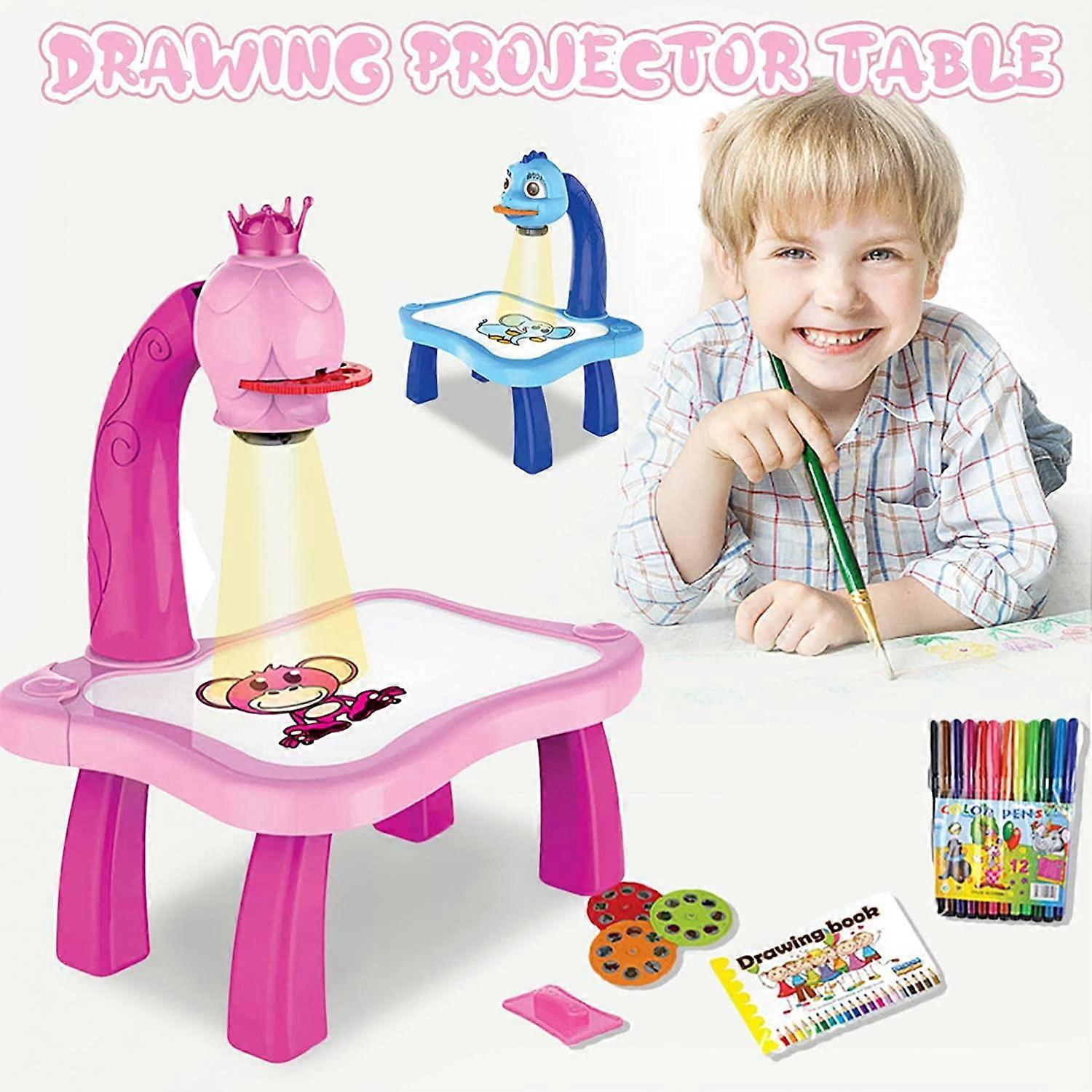 Children Led Projector Art Drawing Table Toys Kids Painting Board Desk ...