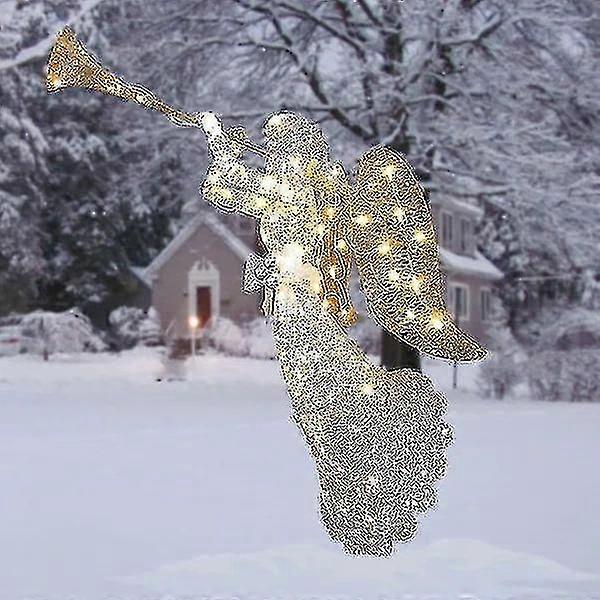 Outdoor Angel Statue Luminous Angel Garden Decoration 2d Lighting ...