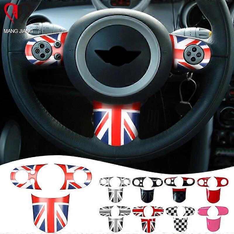 Car Interior 3PCS Car Steering Wheel Panel Cover Stickers For Mini ...