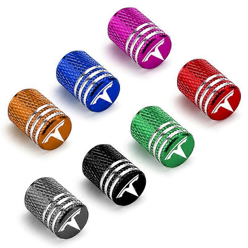 4PCS Aluminum Car Badge Tyre Dust Cap Wheel Tire Valve Cap Decoration ...