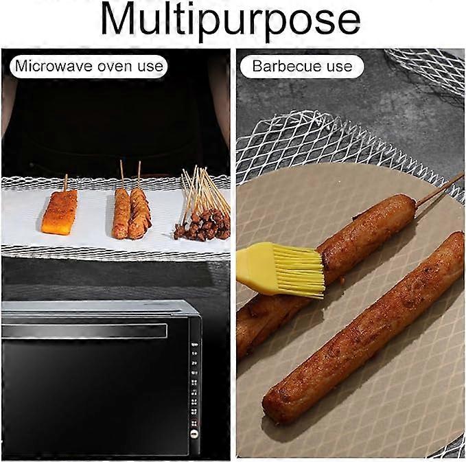 BBQ Grill Mesh Mat, 10pcs Non Stick Disposable Grill Topper Broiler ...