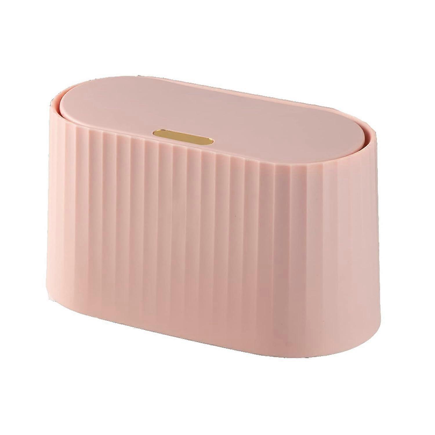 Small Trash Can Desk Bin with Lid, 2L Mini Desktop Trash Can with Press ...