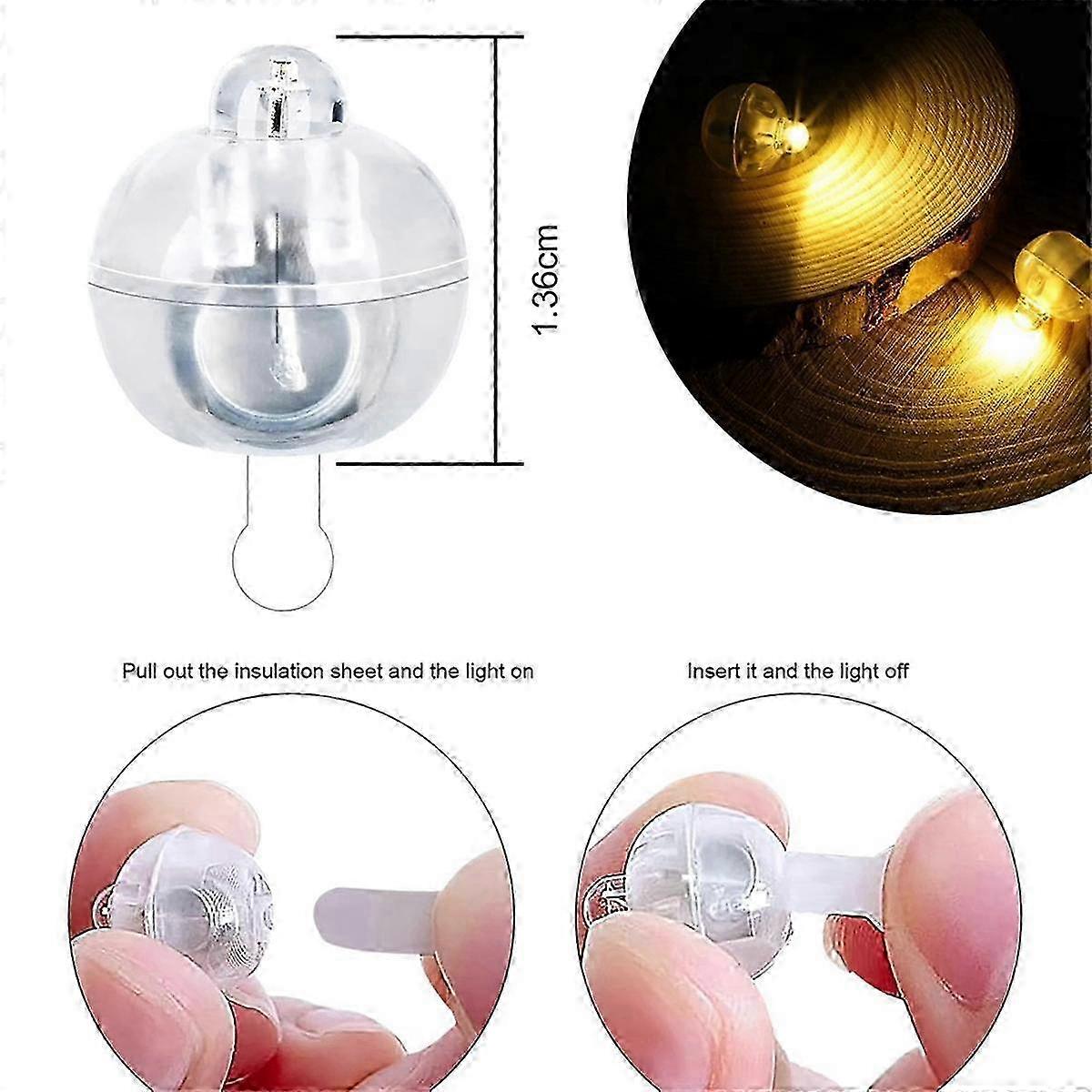 60Pcs LED Balloon Lights, Mini LED Light Warm White, LED Balloon Light ...