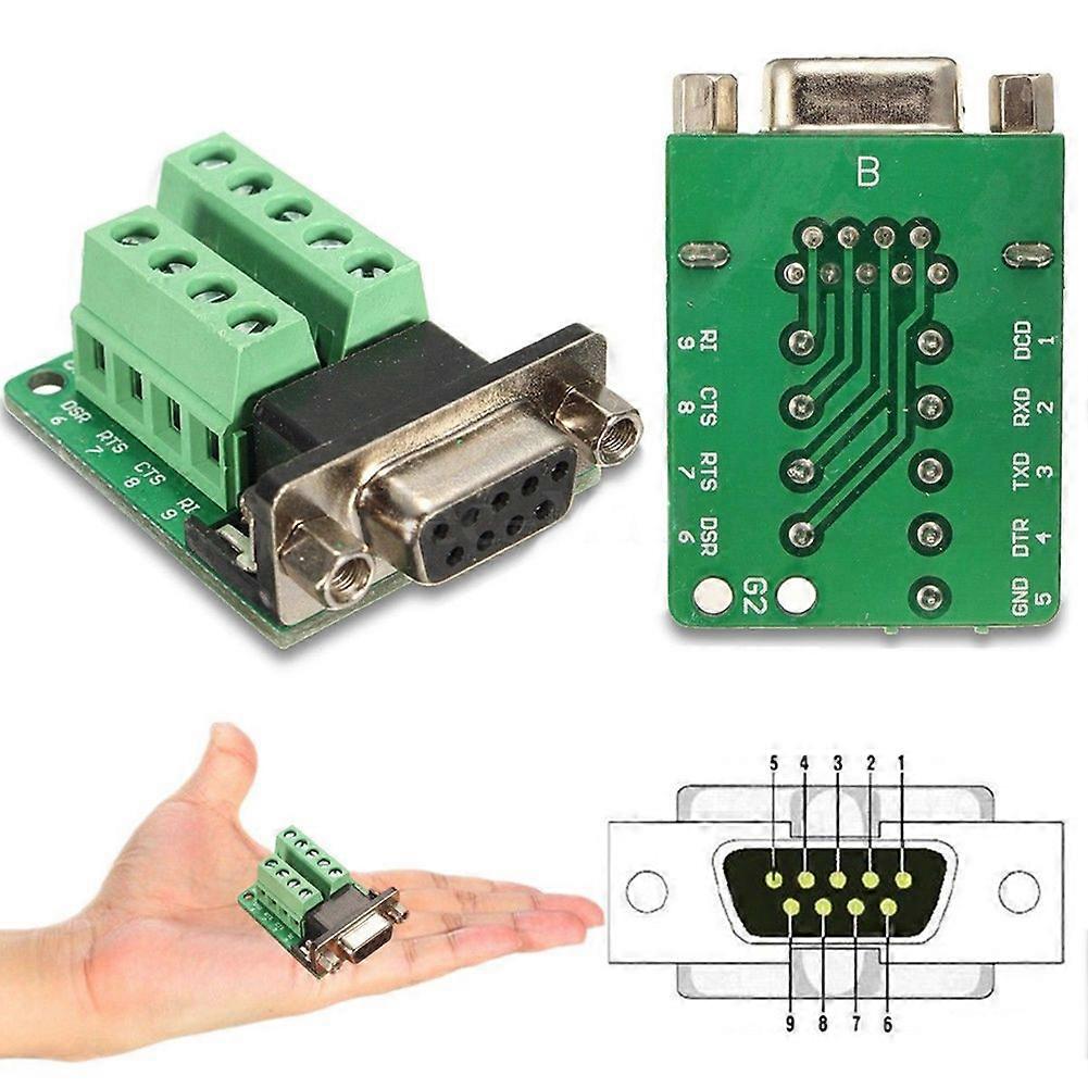 Db9 9pin Female Rs232 Serial Com Port Interface Breakout Board Buy
