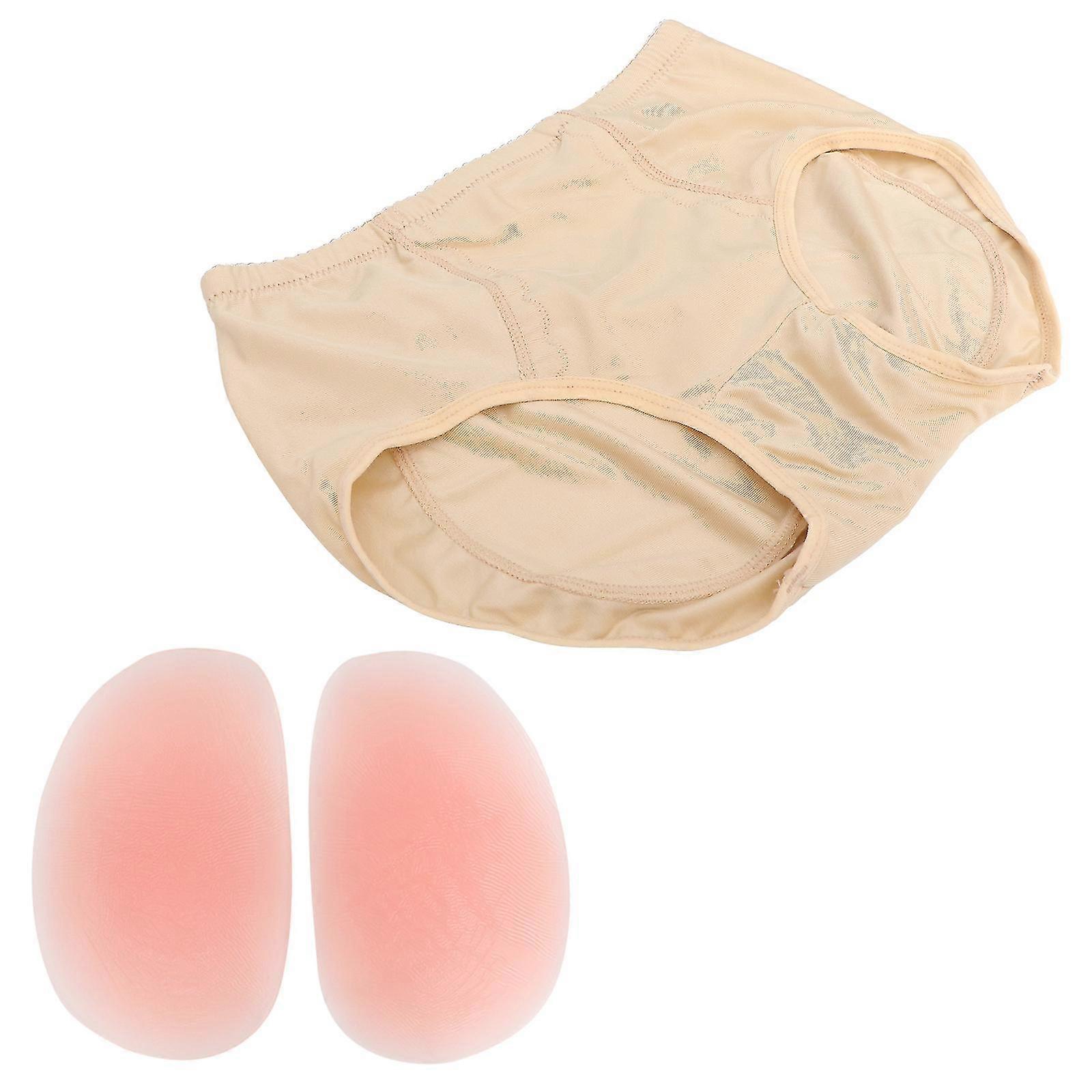 1 Pair Silicone Buttock Pad Woman Butt Hip Enhancer Fake Buttock (light ...