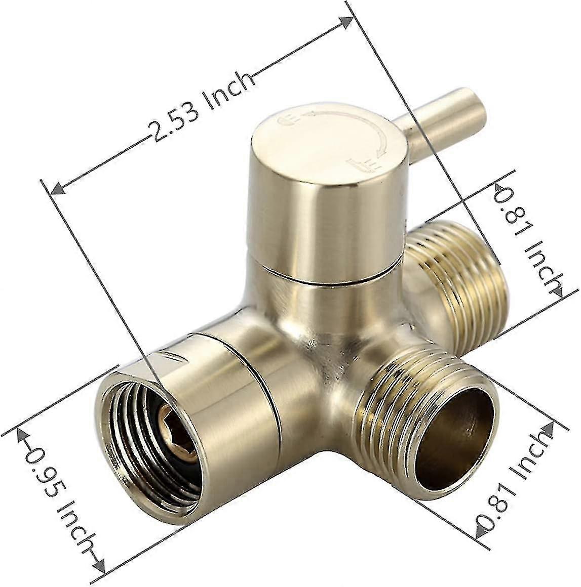 Shower Arm Diverter Valve, 3 Way Shower Splitter, G1/2 Shower Arm ...