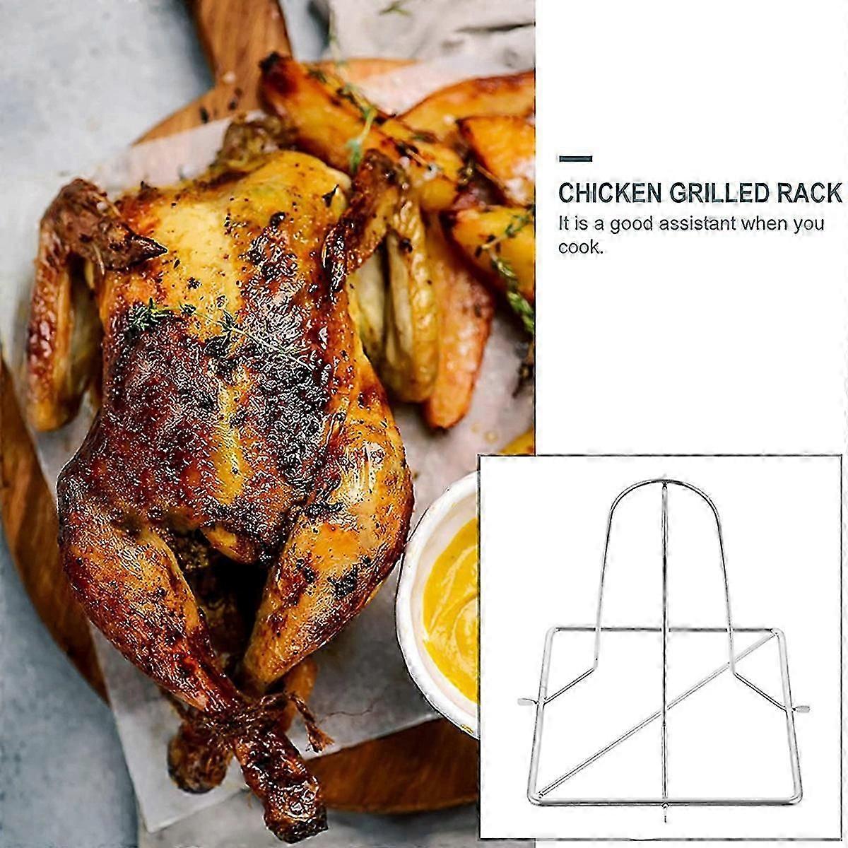 2 Pcs Grill Chicken Holder Foldable Chicken Griller Chicken Legs Stand ...