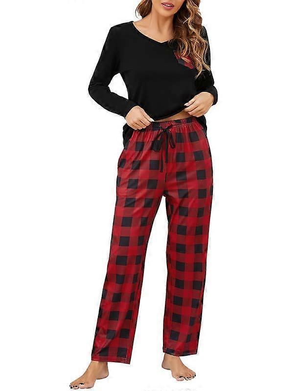 Women's Pyjamas Long Pyjama Set Winter Sleepwear Two Piece Sleepwear ...