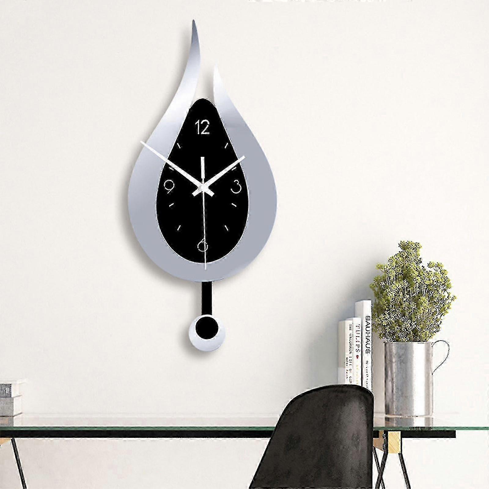 Modern Water Dropping Design Wall Clock Creative Acyrlic Pendulum Clock ...