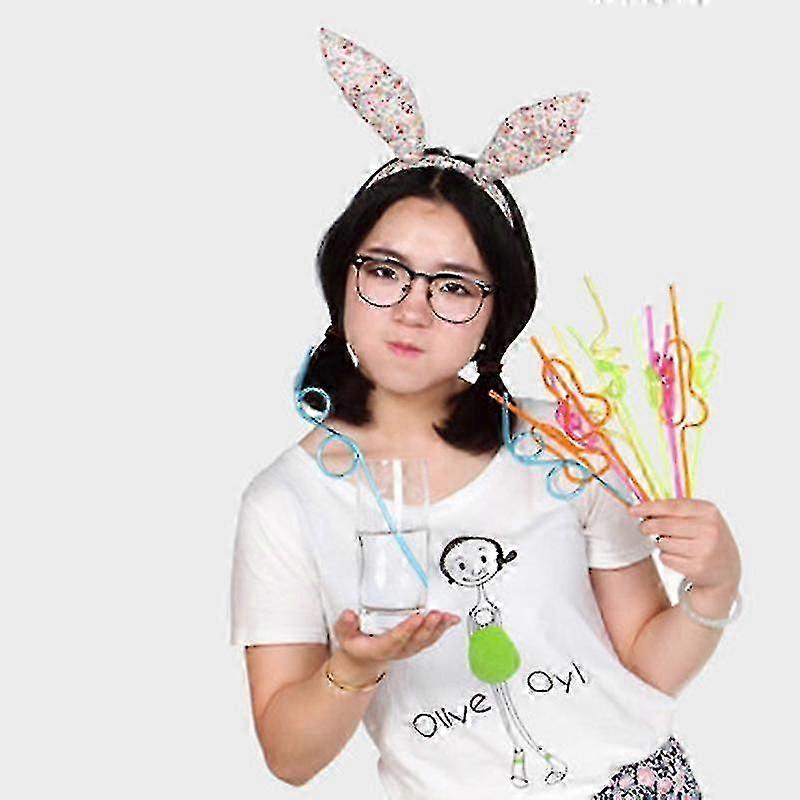 10 Pcs Crazy Loop Straws Reusable Party Favors Drinking Suckers ...