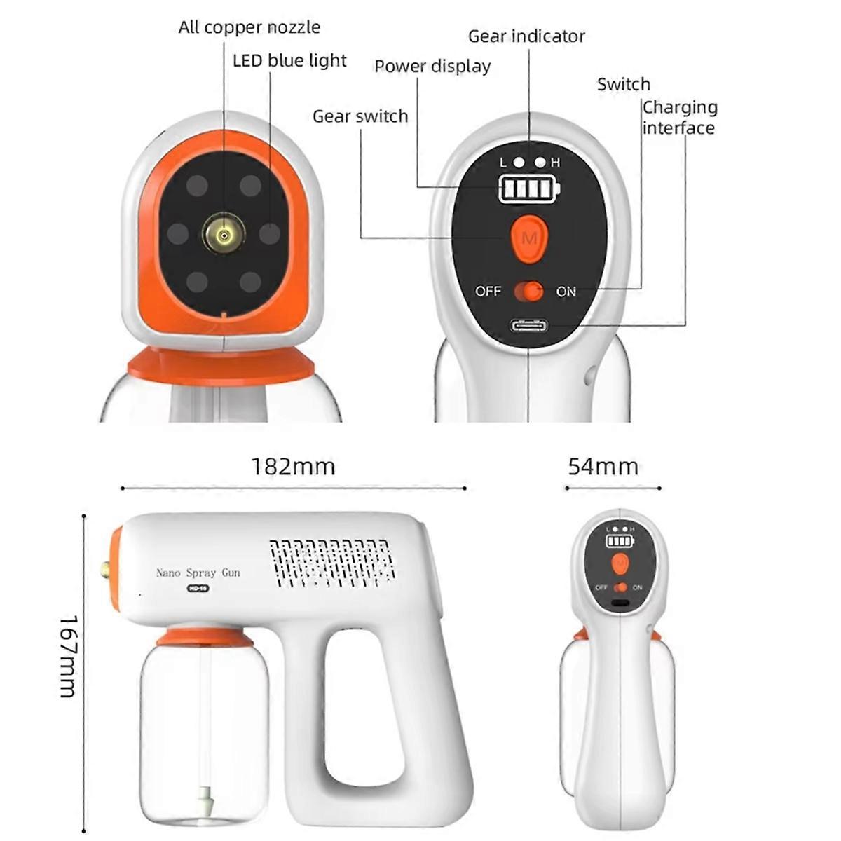 Professional Disinfectant Fogger Machine - Electrostatic ULV Atomizer ...