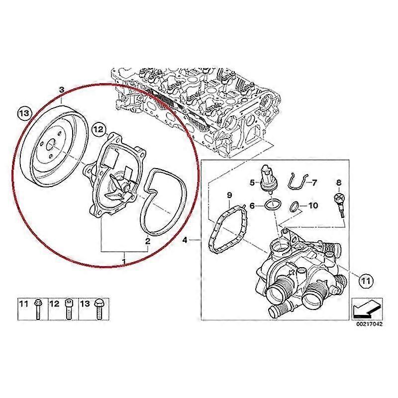 120459 Engine Water Pump Pulley Water Pump Pulley Car for Mini R55 R56 ...