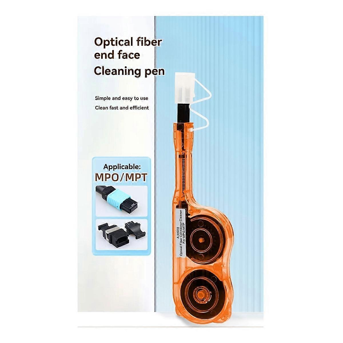 A-M600 Fiber Optic Connector Cleaner for MPO&MTP Optical Fiber End Face Cleaning Pen for MPO/MTP ...
