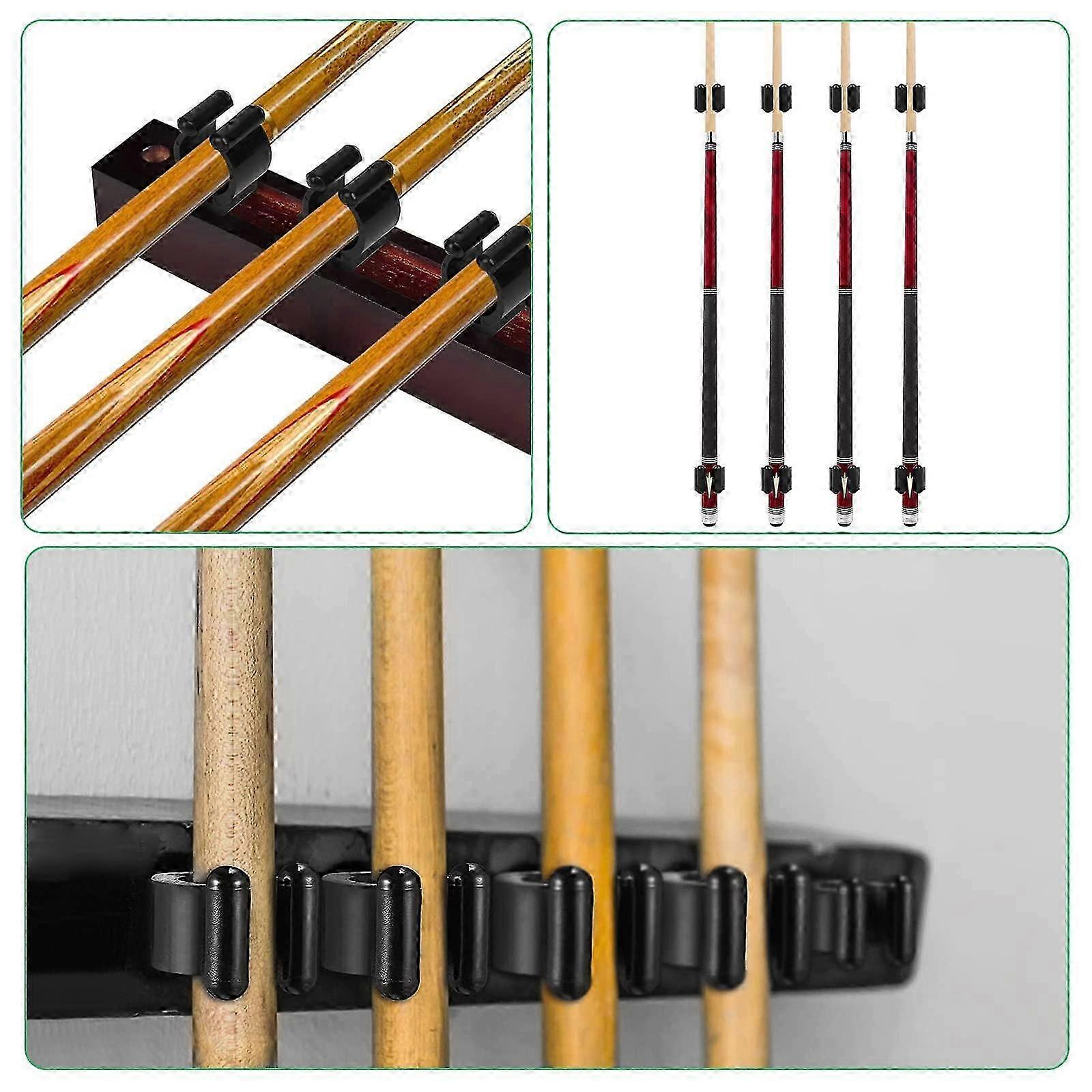 24mm Fishing Rod Holders Wall-Mounted Rack with 10 Pieces of Rod Clips ...