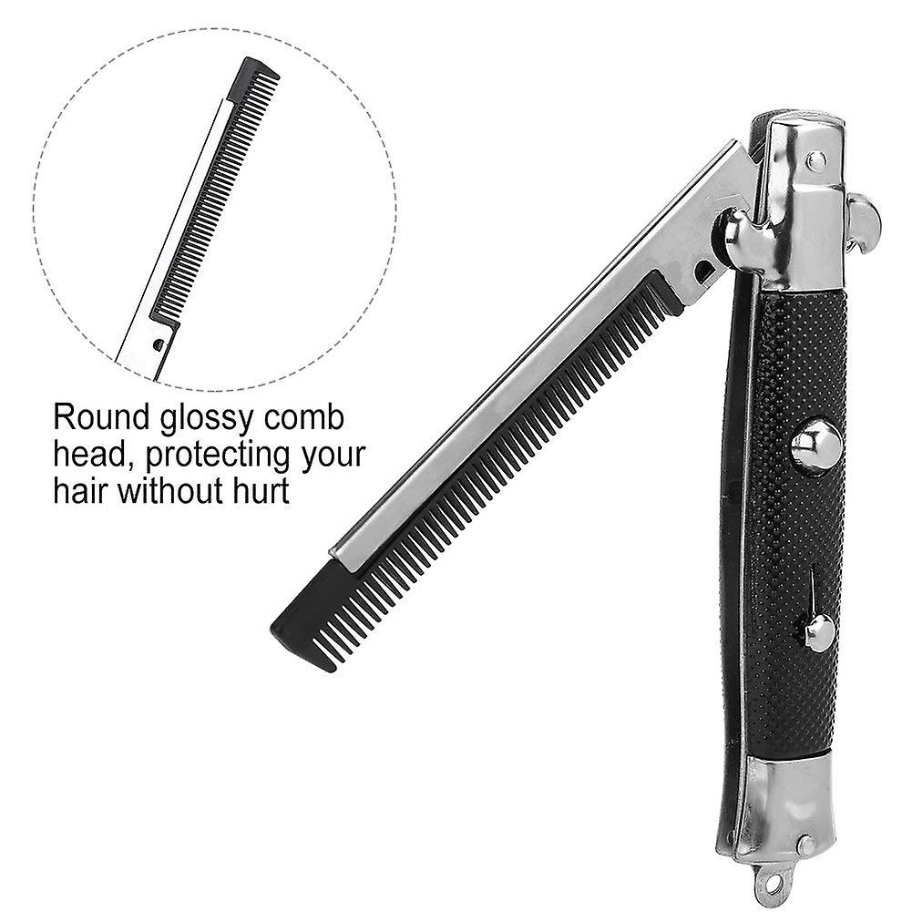 Switchblade Comb, Man's Spring Pocket Oil Hair Comb Folding Knife ...