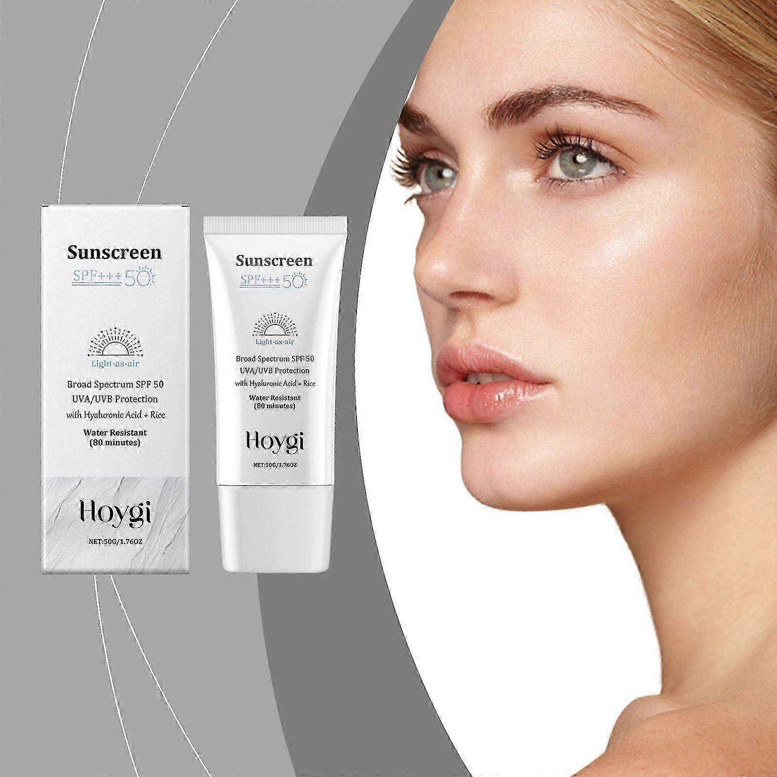 Broad-Spectrum SPF 50 Sunscreen with Hyaluronic Acid & Rice Extract ...