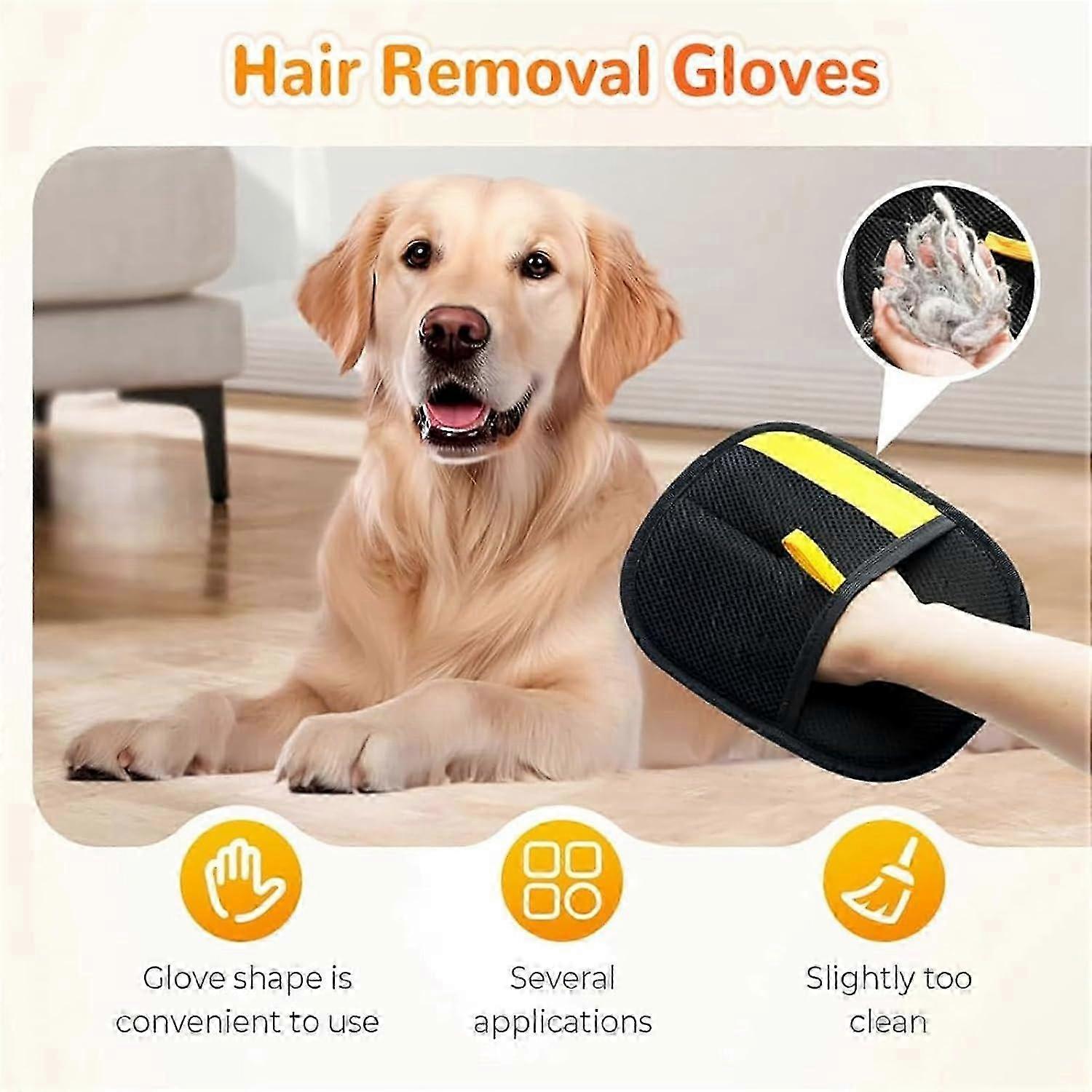 Yomi Pet Hair Remover Gloves - Reusable Electrostatic Cat & Dog Hair ...