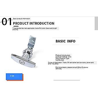 T-handle Lock With Key, Aluminum Alloy Trailer Door Latch T-handle Lock ...