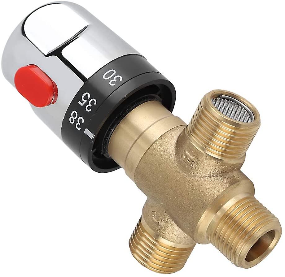 2023 - Thermostatic Mixing Valve, Solid Brass 3 Way Thermostatic Mixing ...