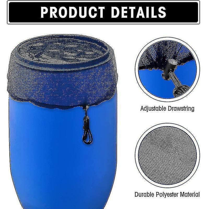 3 Pack Mesh Cover Netting Rain Barrels Water Collection Buckets Tank ...