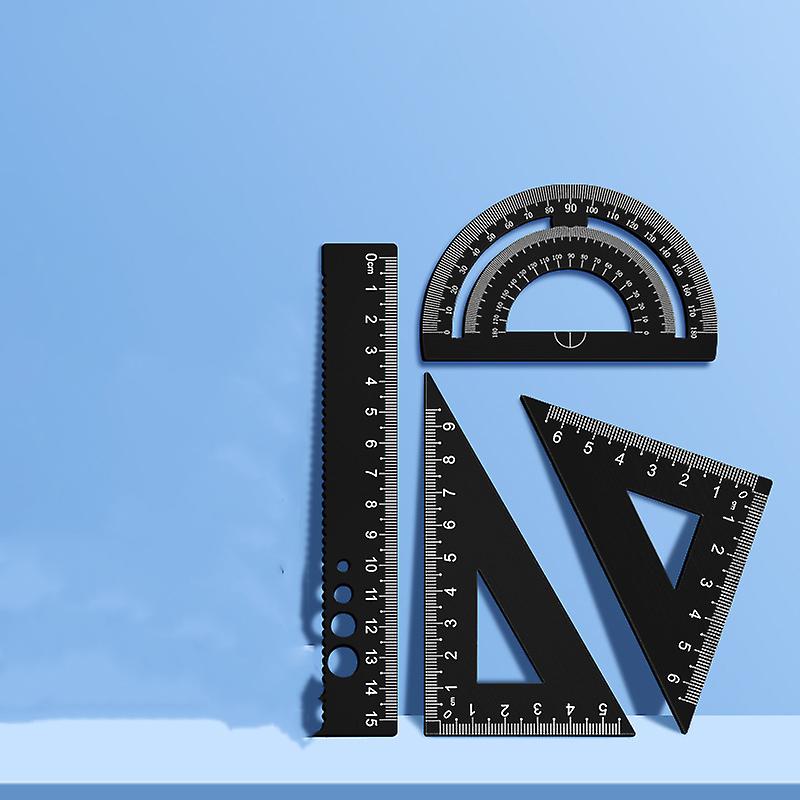 Geometry Set Aluminum Alloy Ruler Set Geometry Compass Set Math Ruler ...