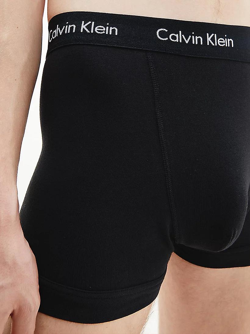 Calvin Klein 5 Pack Cotton Stretch - Normal Rise Trunks ( Black / Black ...