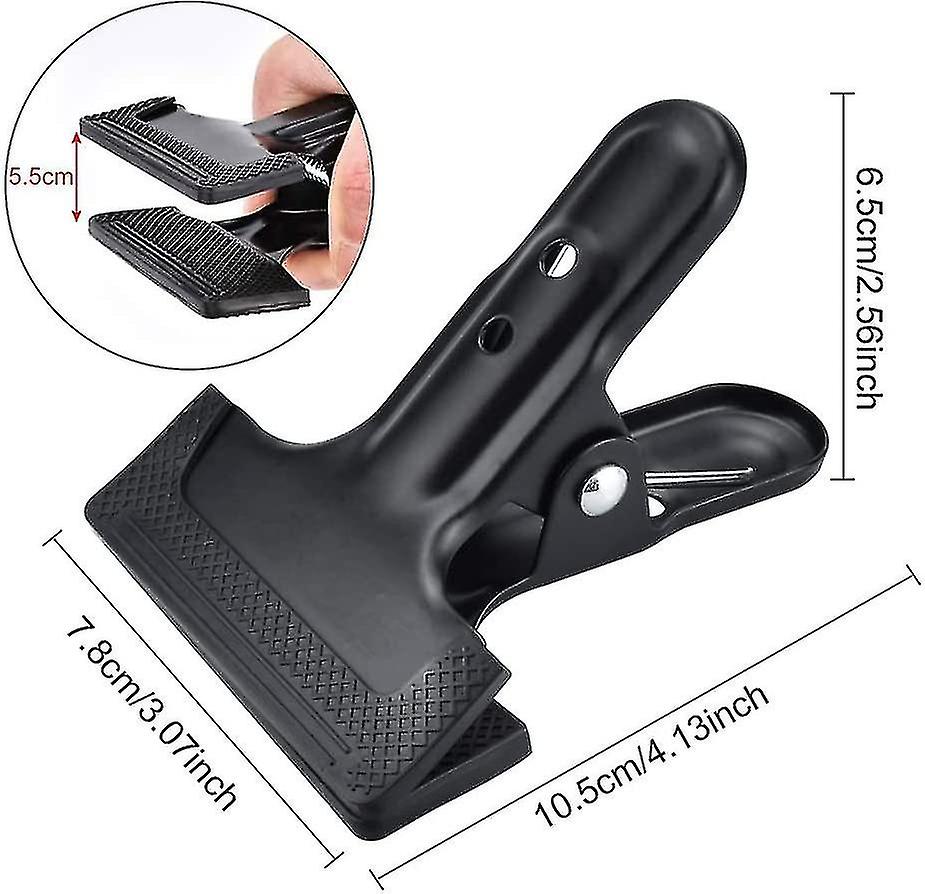 Photo Backdrop Clips Heavy Duty Muslin Spring Clamps Black Metal ...