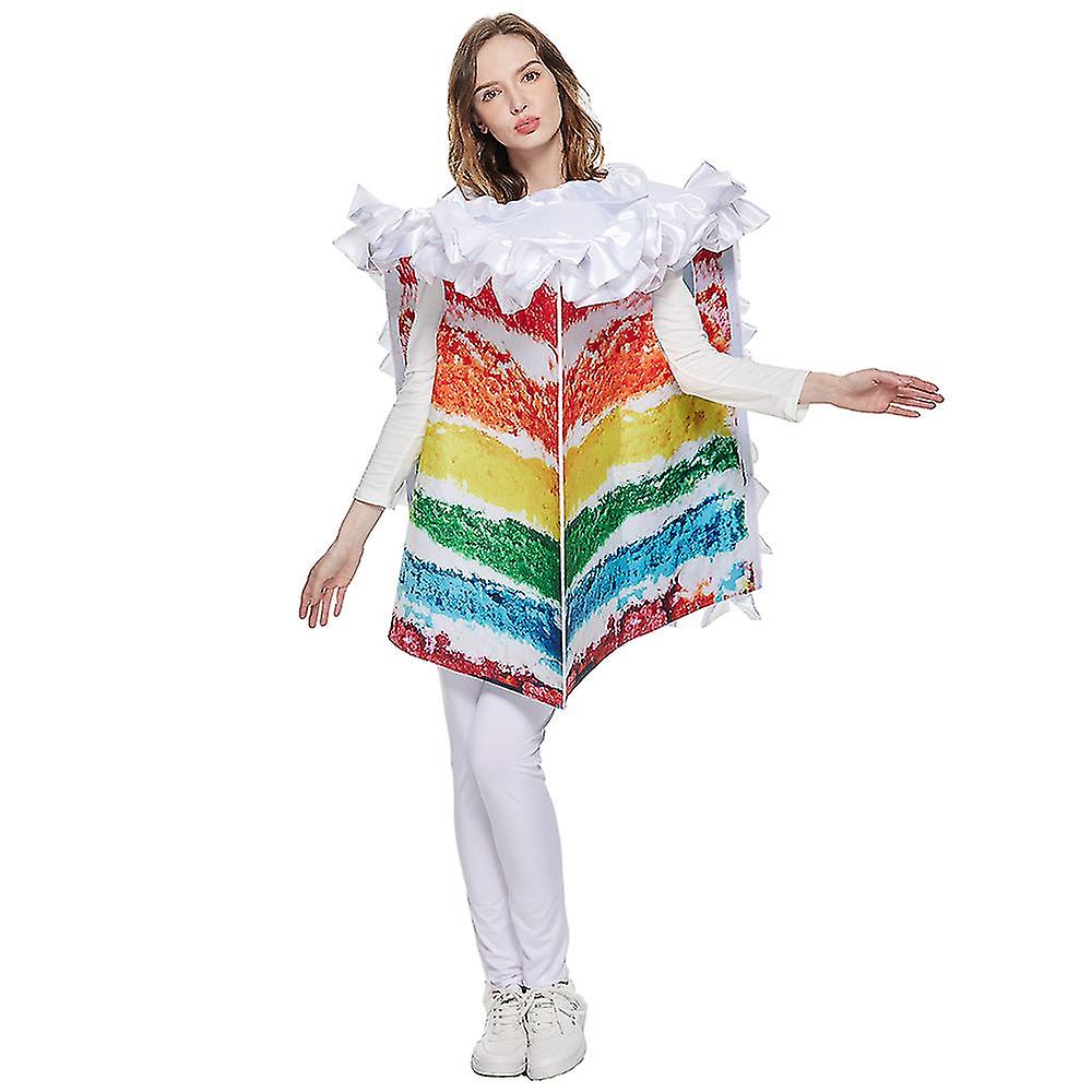 Funny Christmas Cream Cake Costume Thousand Layer Cake Cosplay Rainbow ...