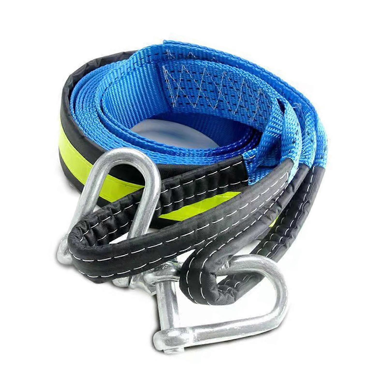 Car Towing Rope 5 Meters Heavy Duty Tow Strap with Hooks for Emergency ...