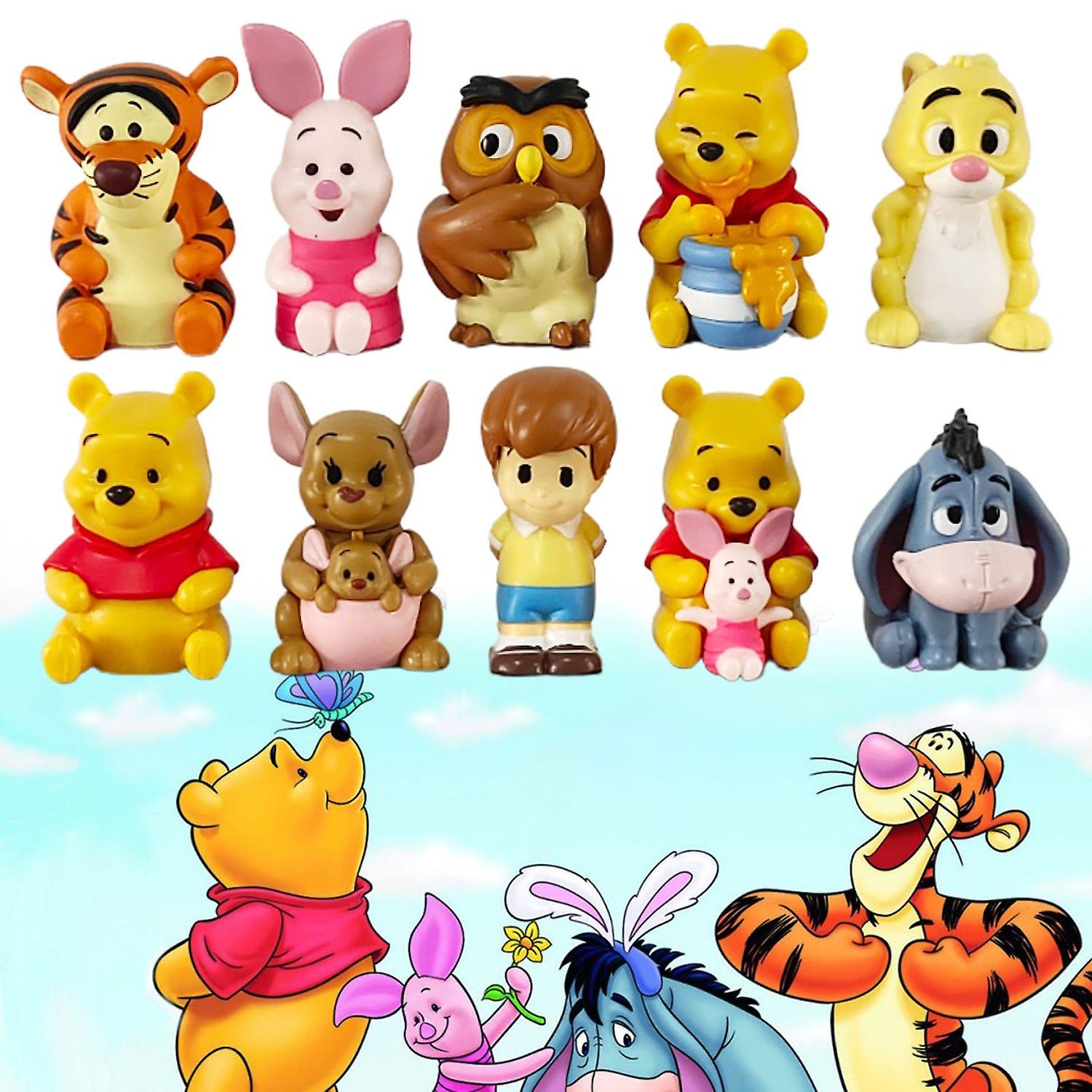 10Pcs Figure Model Winnie Pooh Bear Tigger Piglet Action Mini PVC ...