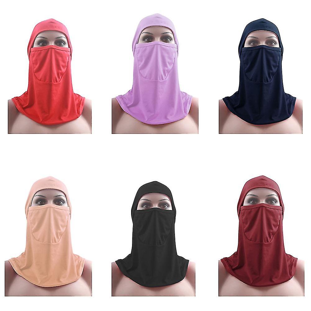 One Piece Ramadan Arab Prayer Full Face Cover Muslim Women Hijab Niqab ...