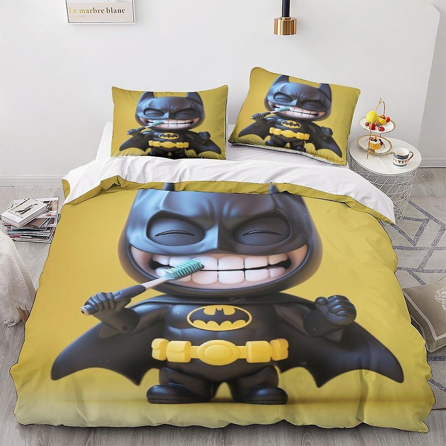 DSJackson Cool Batman Stunning 3D Print Quilt Cover Set with Hidden ...