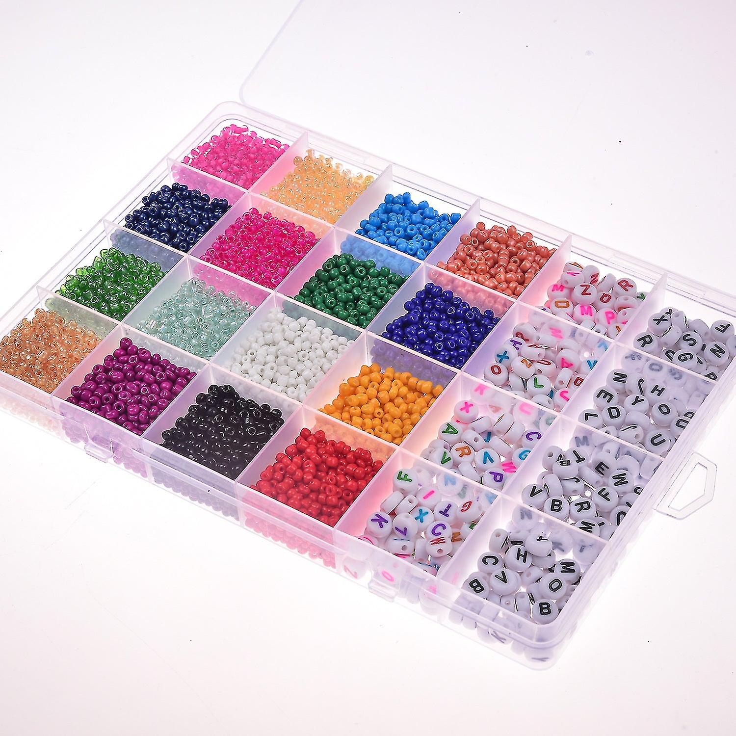 Diy beads bracelet necklace bead set paint beads dyed beads handmade ...