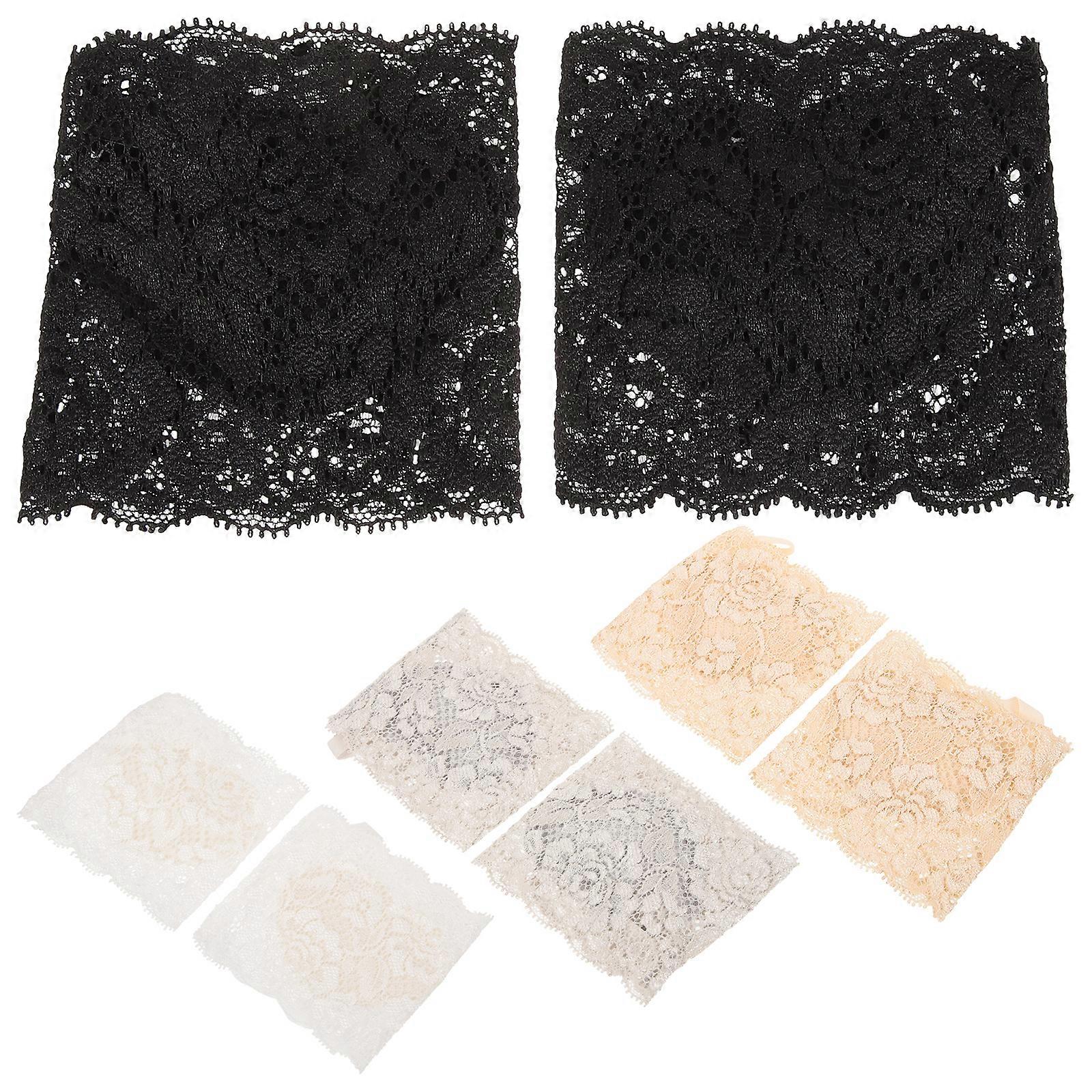 4 Pairs of Half Socks Anti-skid Forefoot Socks Lace Half Socks Women ...