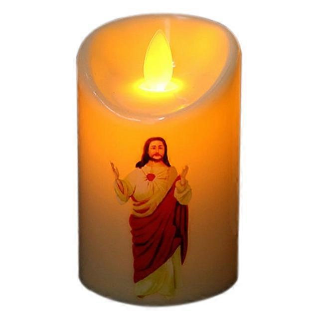 Jesus Christ Candle Light LED Flameless Battery Powered | Fruugo UK