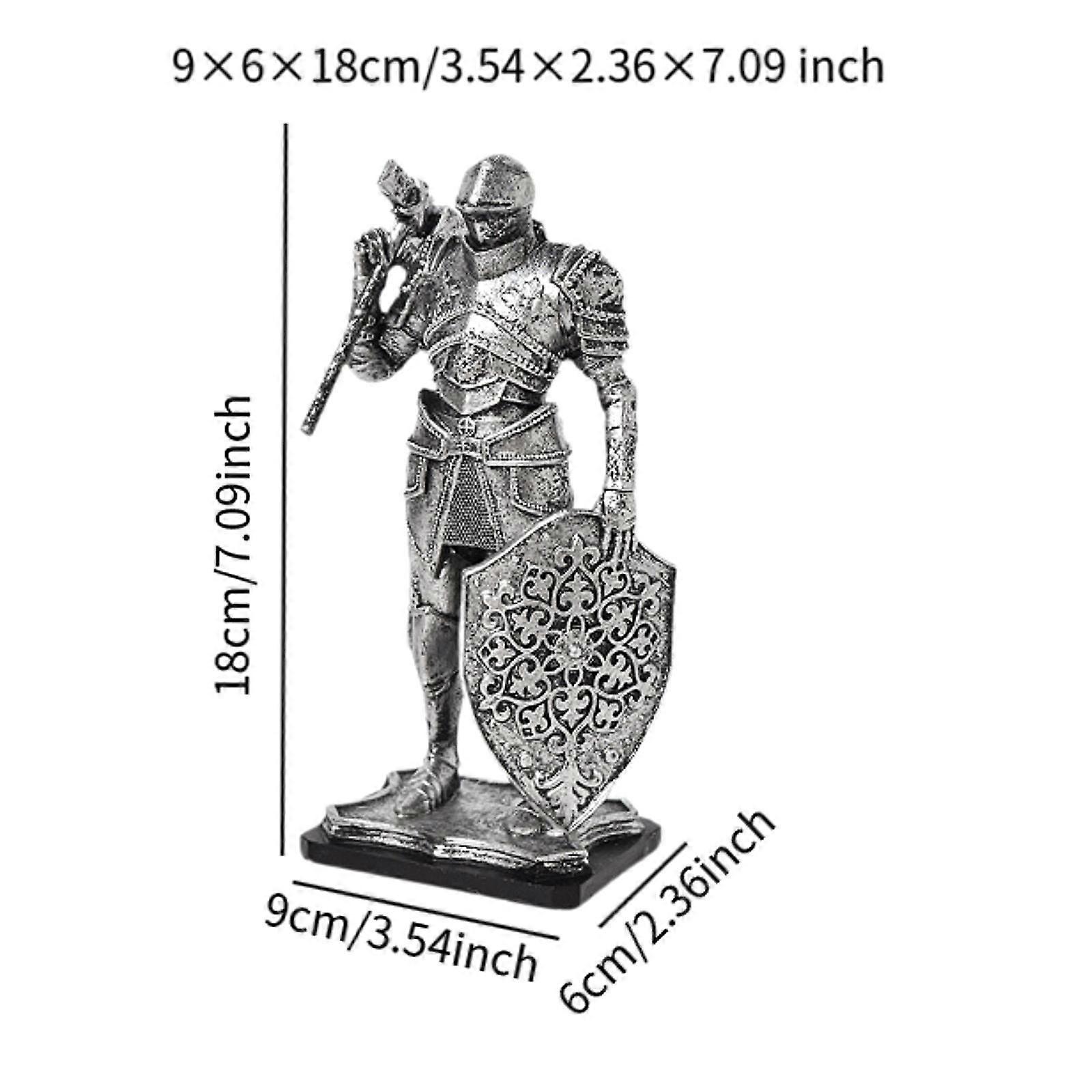 Knight Statue Gift Collectible Knight Figurine for Bookshelf Desktop ...