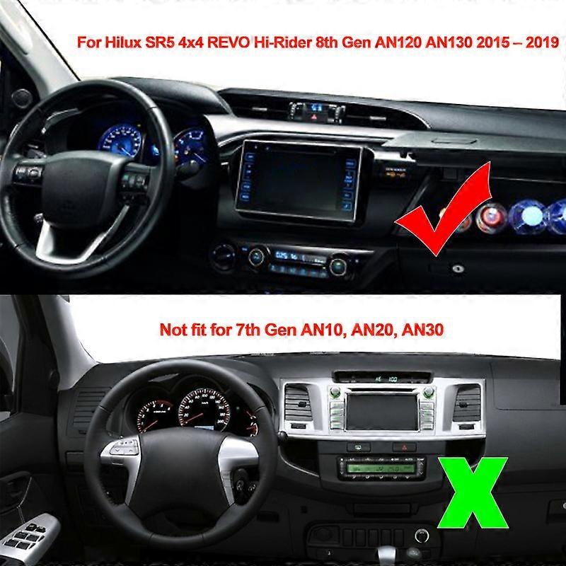 Car Inner Dashboard Cover Dash mat Carpet For Toyota Hilux SR5 4x4 REVO ...