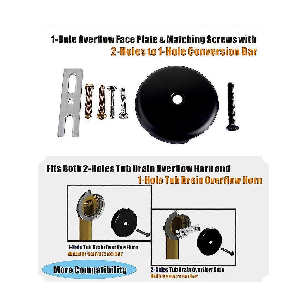 Universal Tub Drain Tip Toe Tub Conversion Kit Assembly, Installation ...