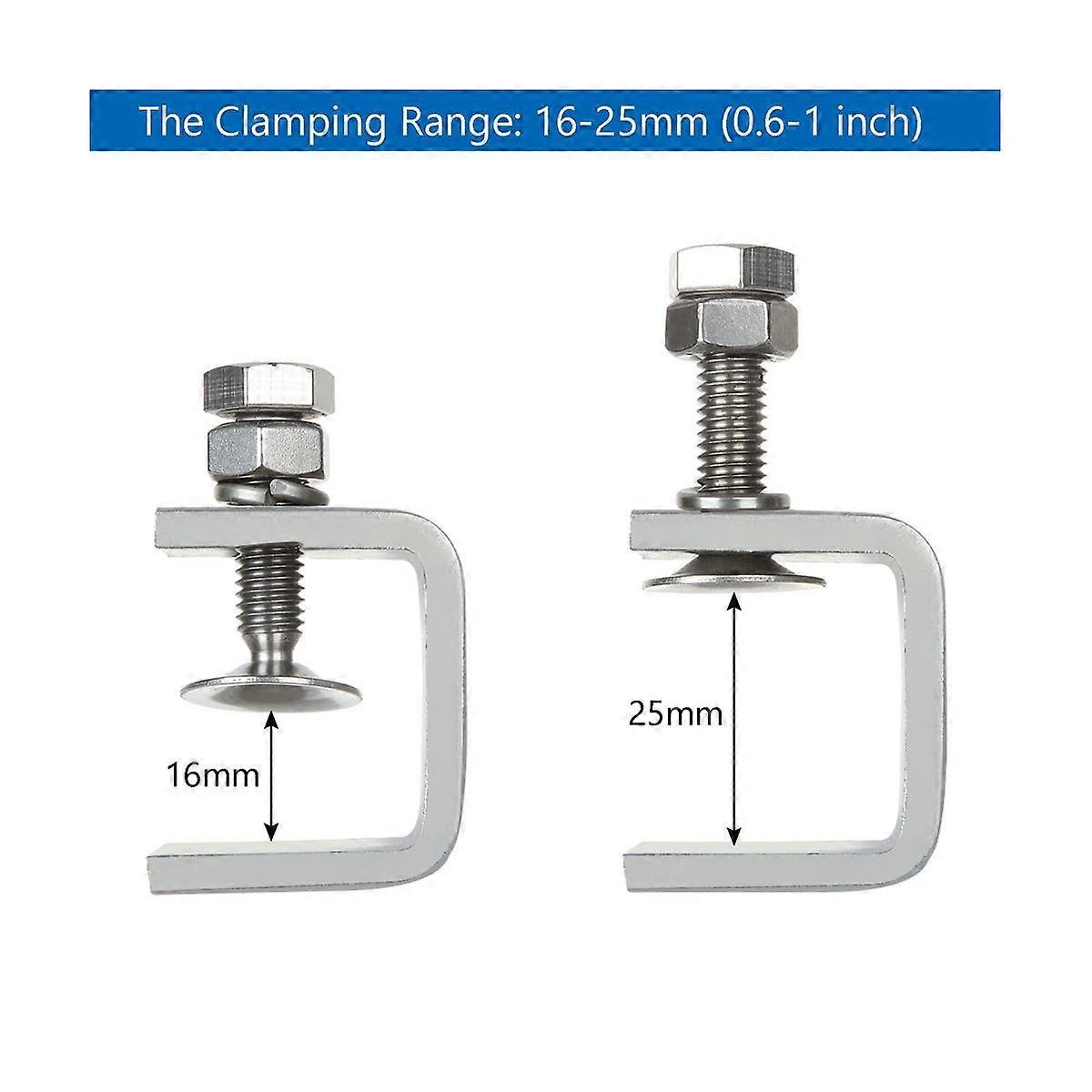 Small C ,Heavy Duty C-Clamp Stainless Steel with Stable Wide Jaw ...