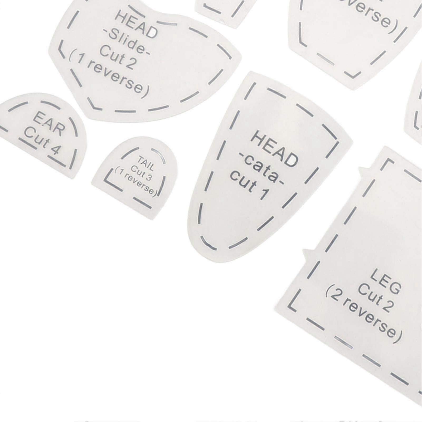 Memory Bear Template Ruler Set Acrylic Memory Bear Sewing Quilting ...