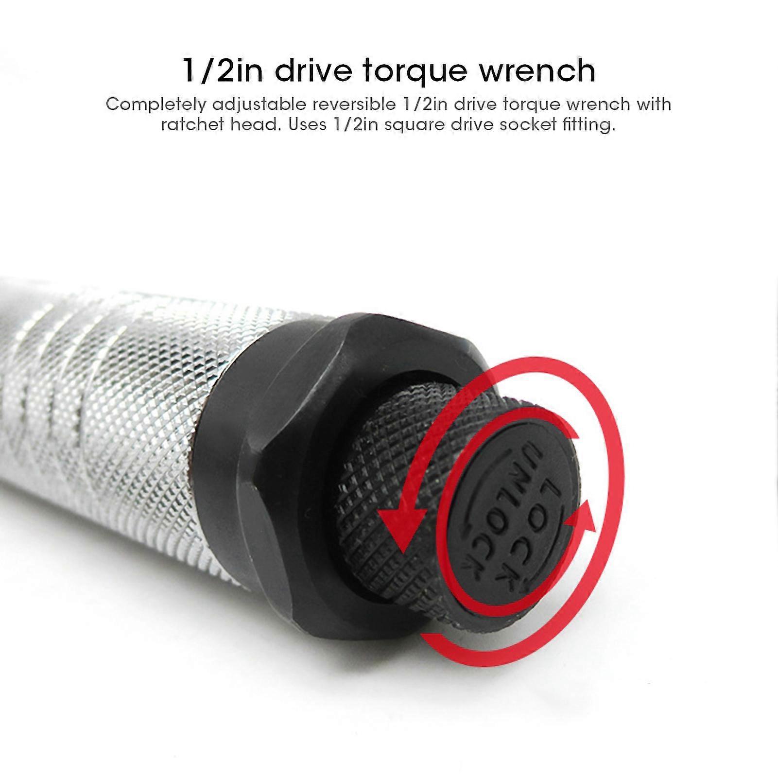 1/2in 28-210Nm Torque Wrench High Precision Preset Ratcheting Spanner ...