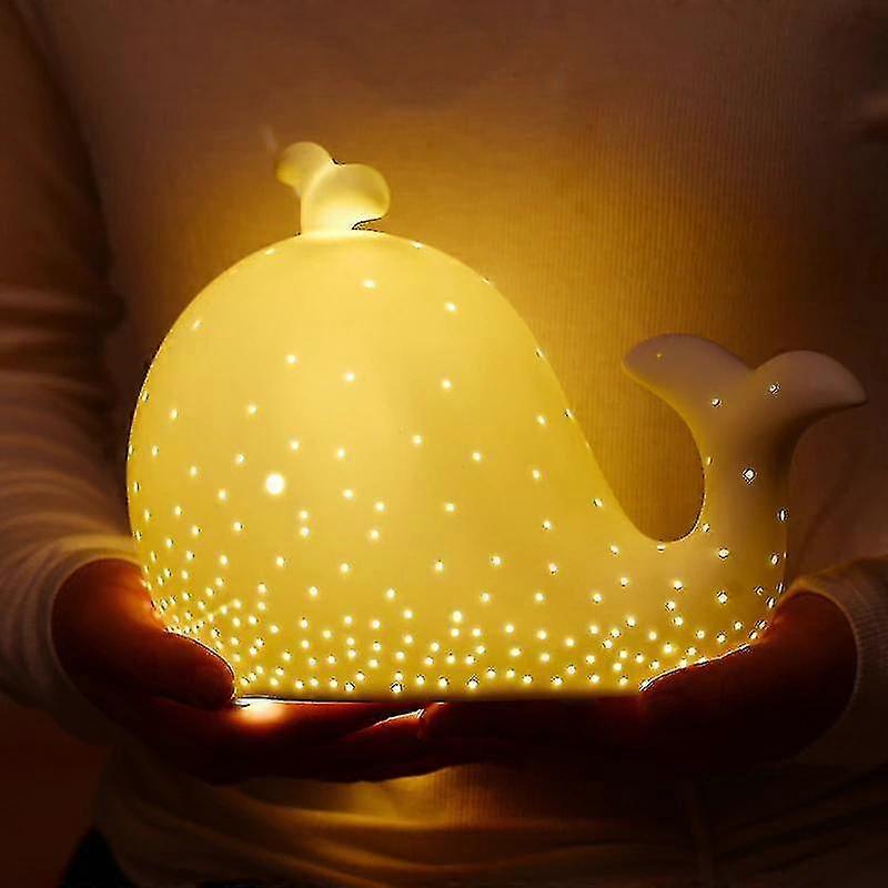 Creative Ceramic Lovely Whale Led Table Lamp | Fruugo UK