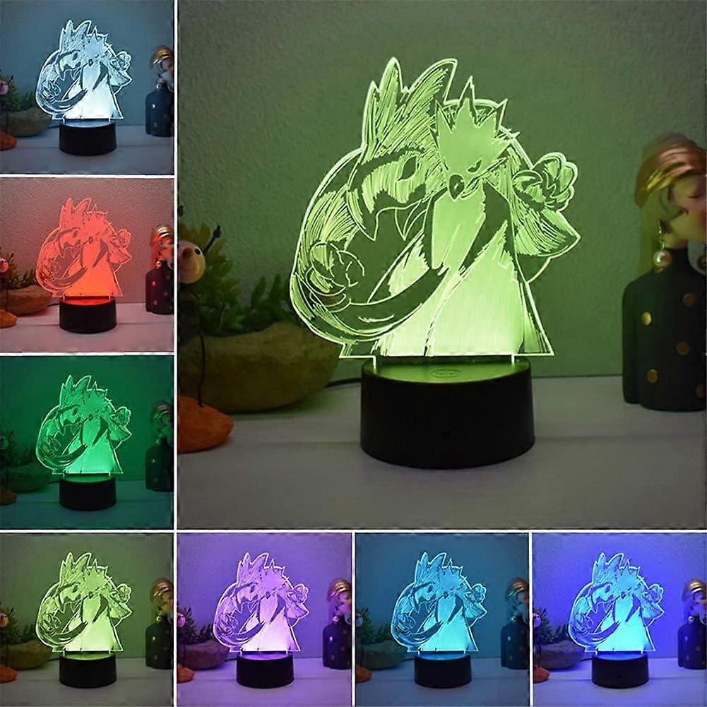 Fumikage Tokoyami 3D Lamp Anime Manga USB Night Light Desk Table Lamps ...