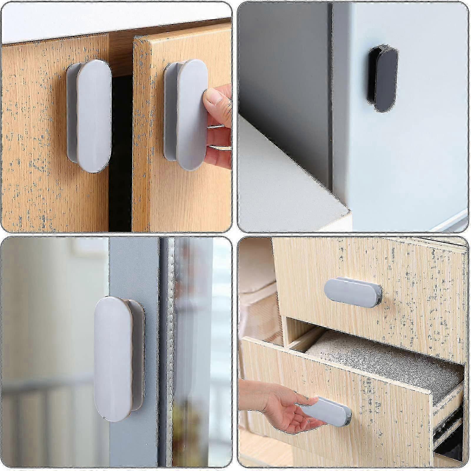 Stick On Handles Self-adhesive Door Handles 4pcs Drawer Plastic Handles ...