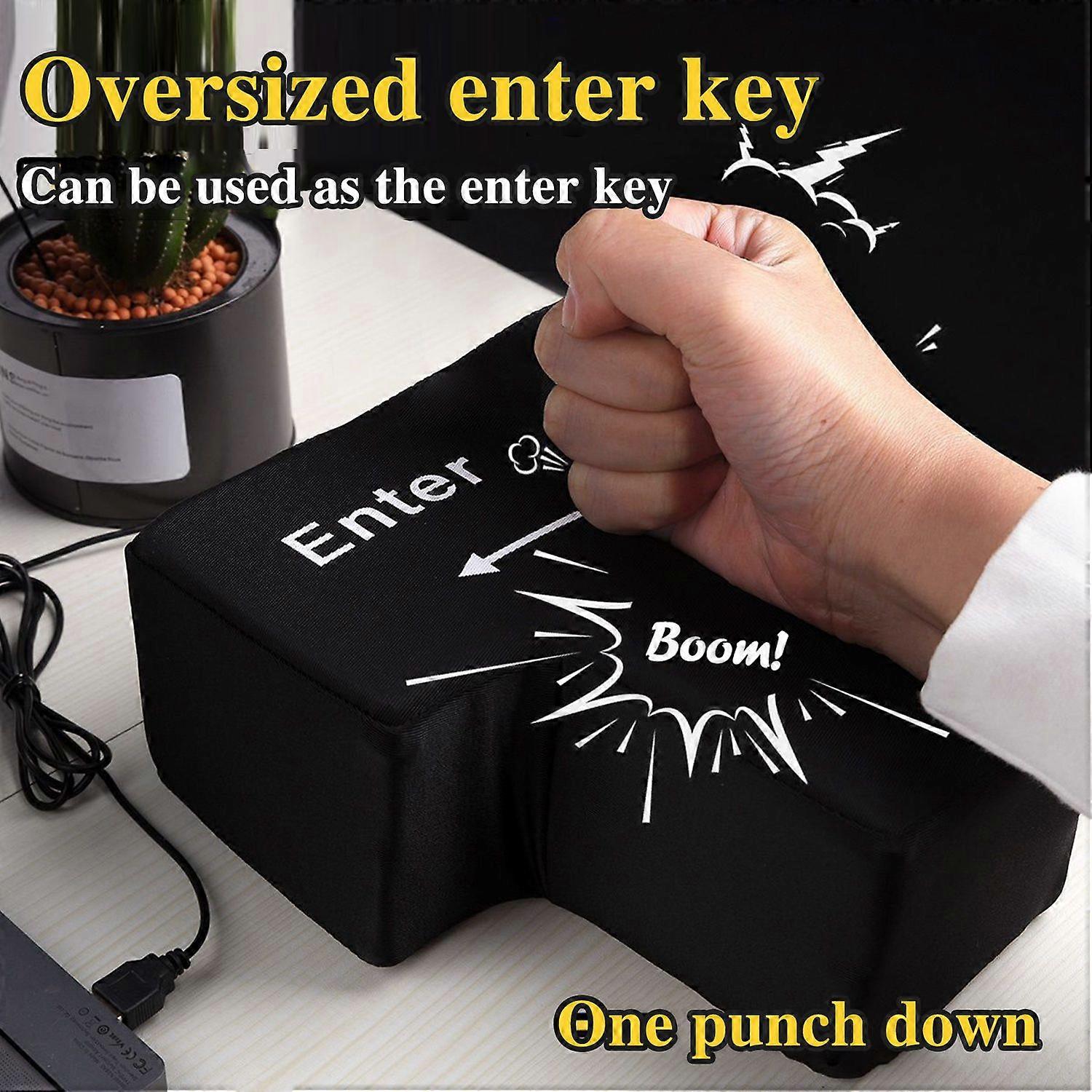Large Enter Button USB Powered Stress Relief Big Enter Key Toy ...